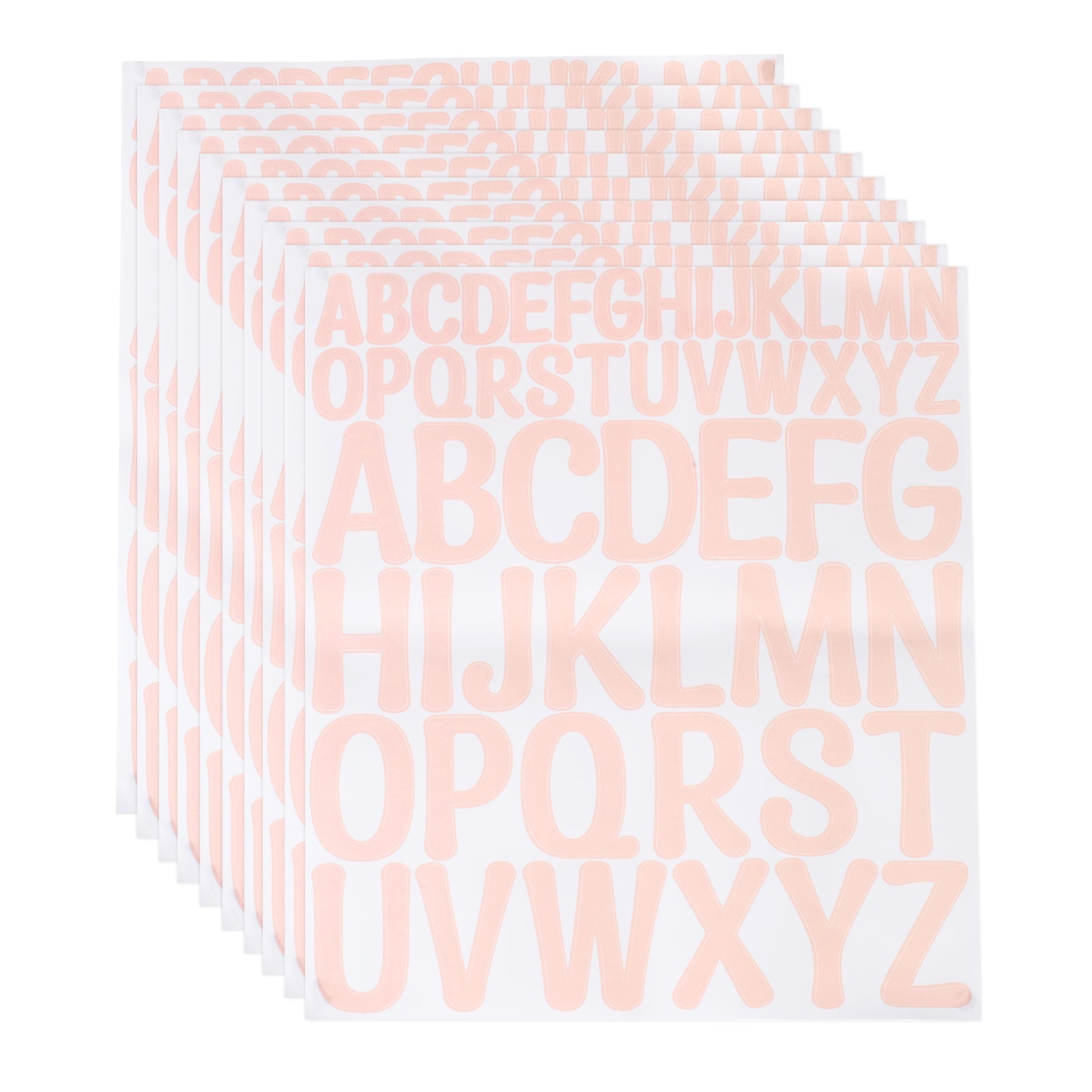 624 Pieces Vinyl Letter Stickers, 12 Sheets 2 Inch Pink Artistic Font ...