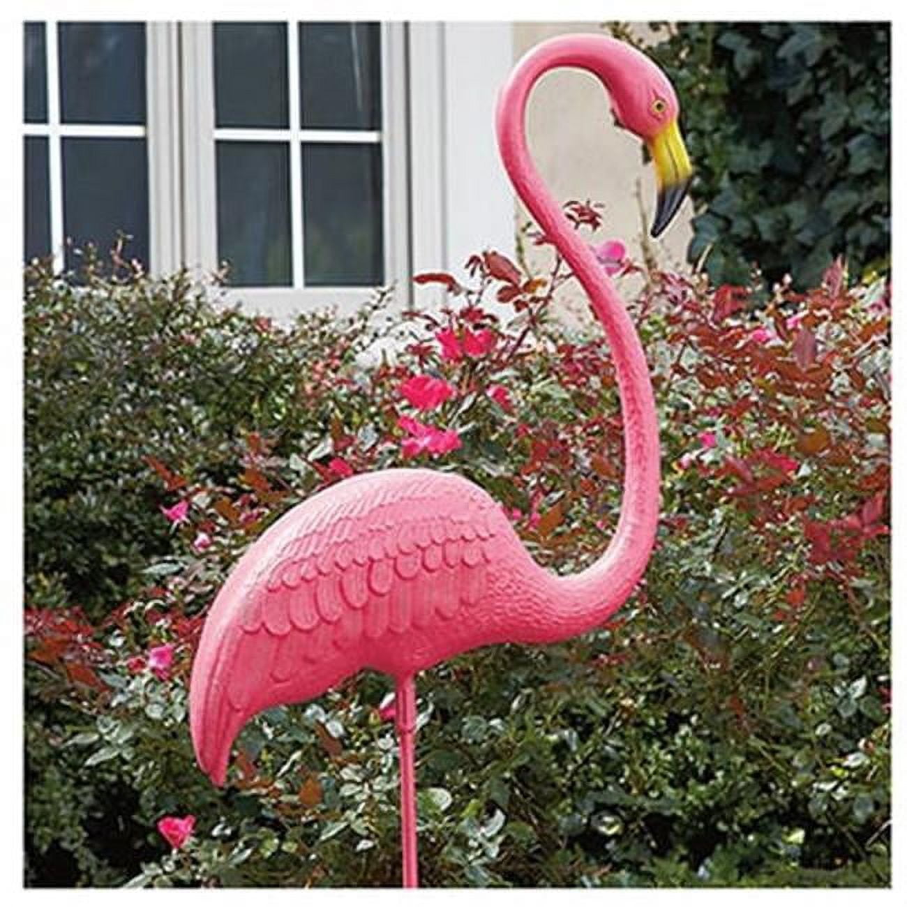 Realmingo 52 in. Featherstone Standing Flamingo Statue for Garden ...