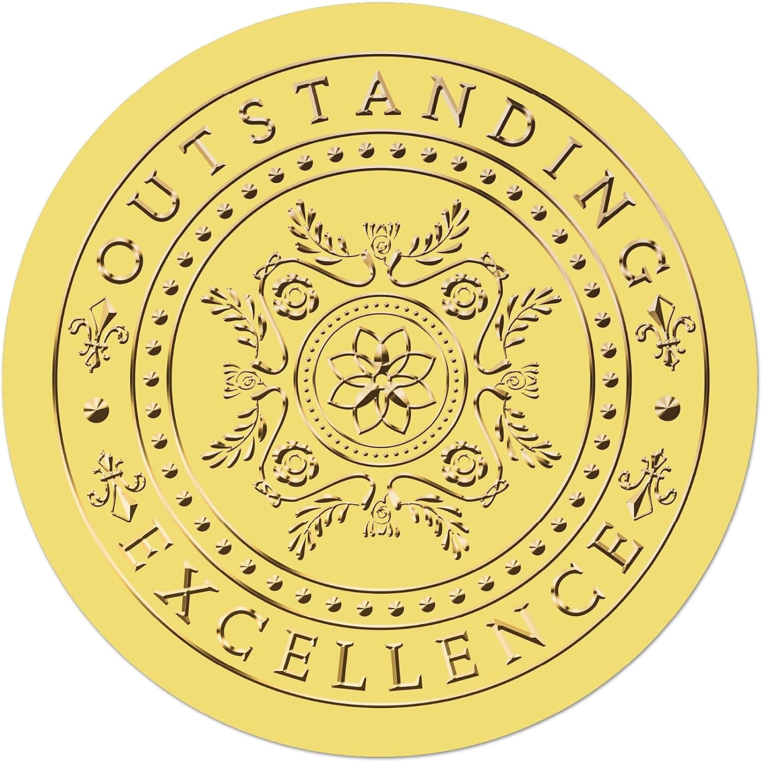 625Pcs Excellence Outstanding Gold Envelopes Seals Stickers 1.5" Foil ...