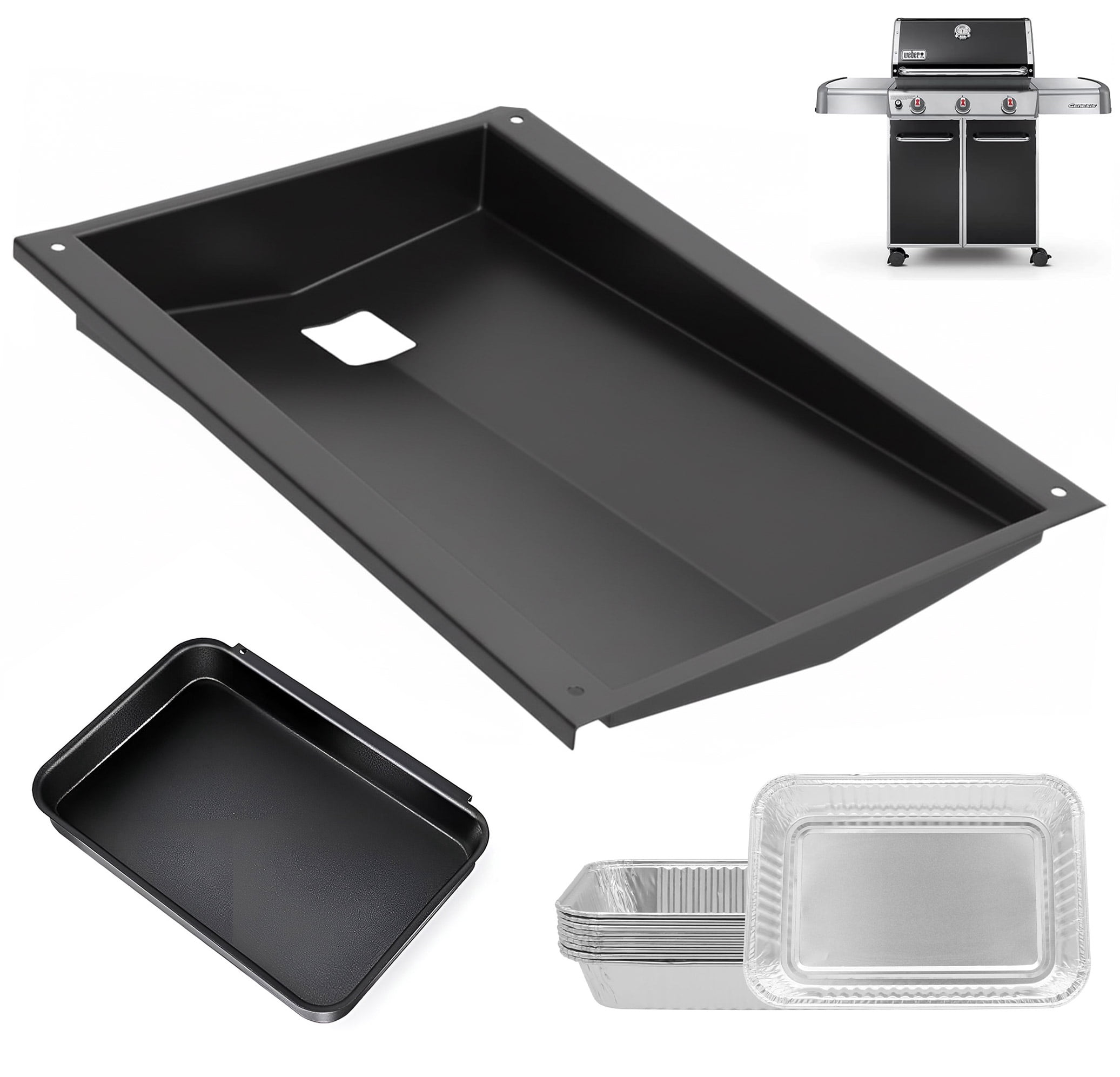 62757 Grease Tray, 67047 Catch Pan for Weber Genesis 300 Series, Fits ...
