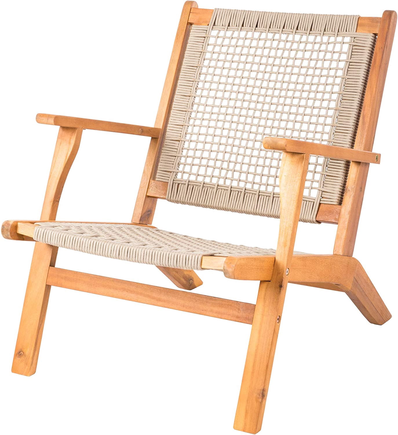 62773 Vega Natural Stain Outdoor Chair Acacia Wood Construction Hand ...