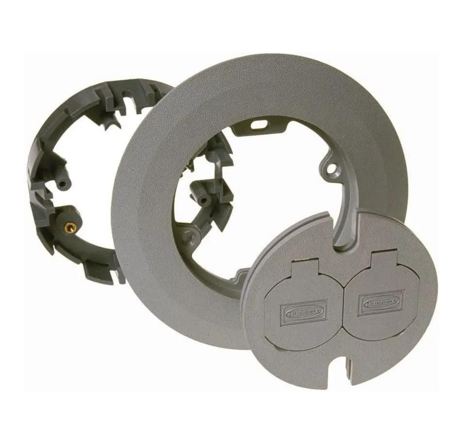 6299 Round Nonmetallic Cover Kit Two-Lift Lids for 5511 Floor Box, 6.5 ...