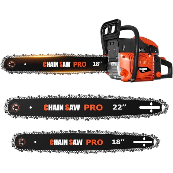 62CC Gas Chainsaw, Professional Chainsaw with 2-Stroke Engine, 18inch ...