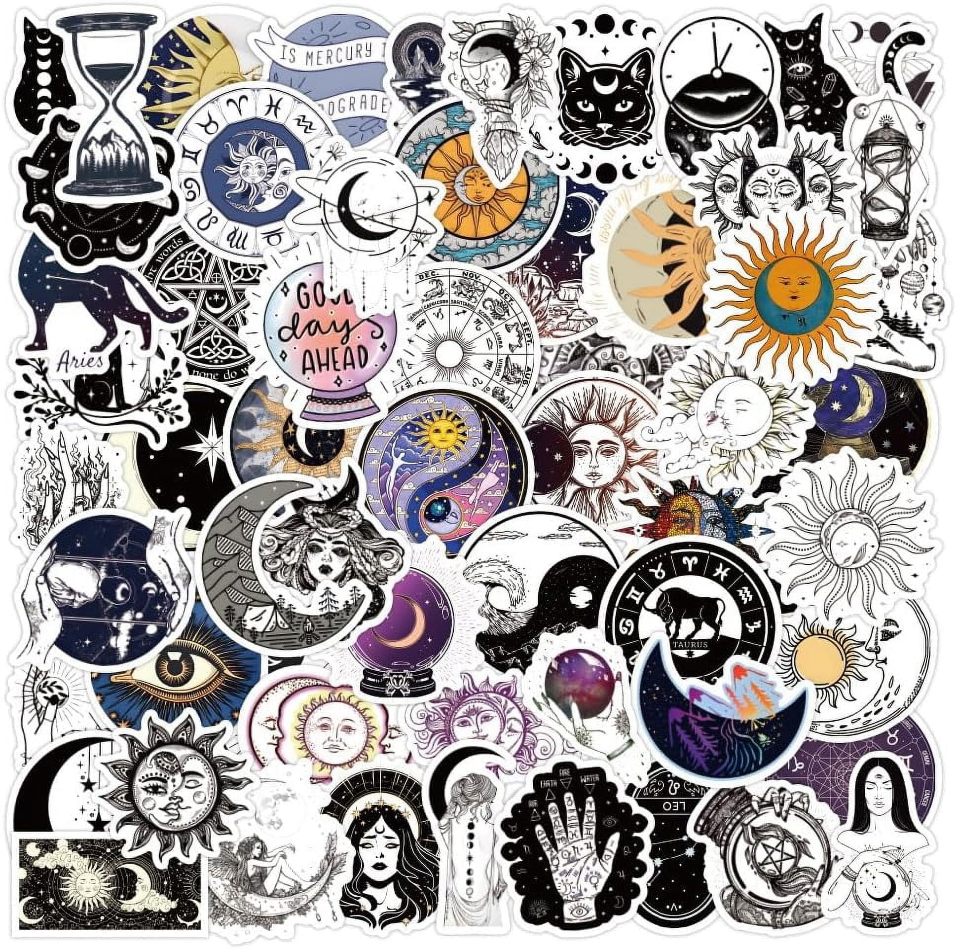 62Pack Myth Magic Astrology Divination Stickers for Laptop,Water Bottle ...