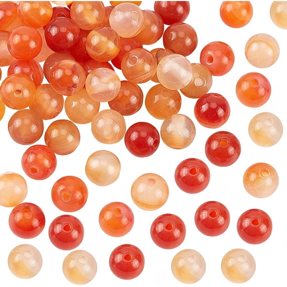 62Pcs Natural Red Agate Beads Strands 6mm Grade A Natural Stone Beads ...