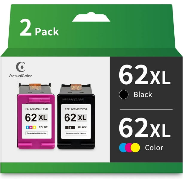 62X Ink Cartridge for HP Printer Ink 62 XL 62XL Ink Cartridge Combo ...