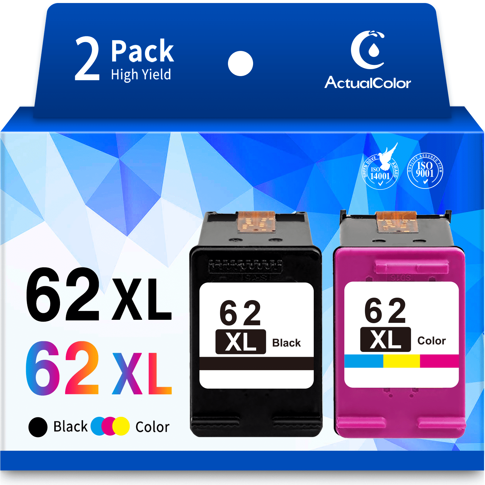 62XL 62 Ink Cartridges Replacement for HP Ink 62 XL 62XL Combo Pack for ...