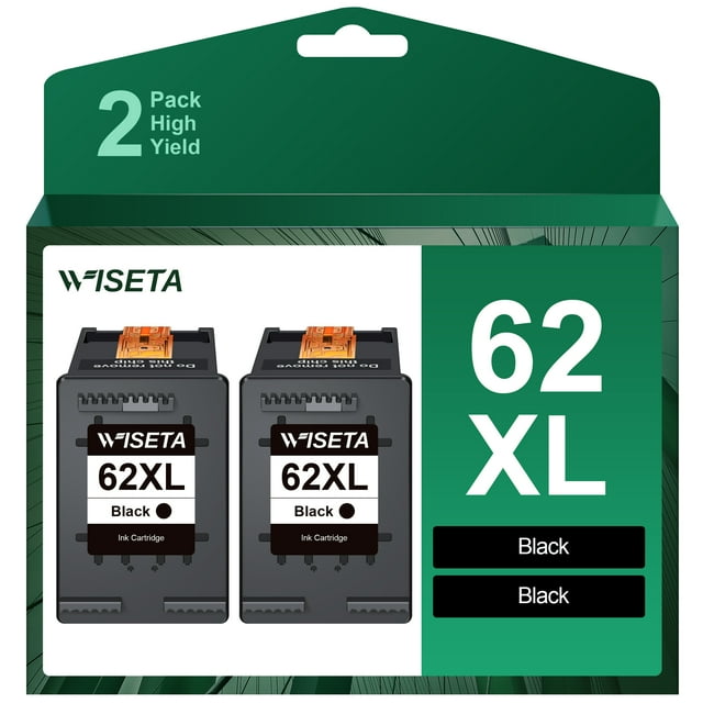 62XL Black Ink Cartridges replacement for HP 62XL Black 62 XL for Envy ...