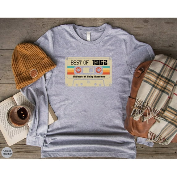 62nd Birthday Shirt, 1962 Limited Edition Cassette T-Shirt, 62nd ...