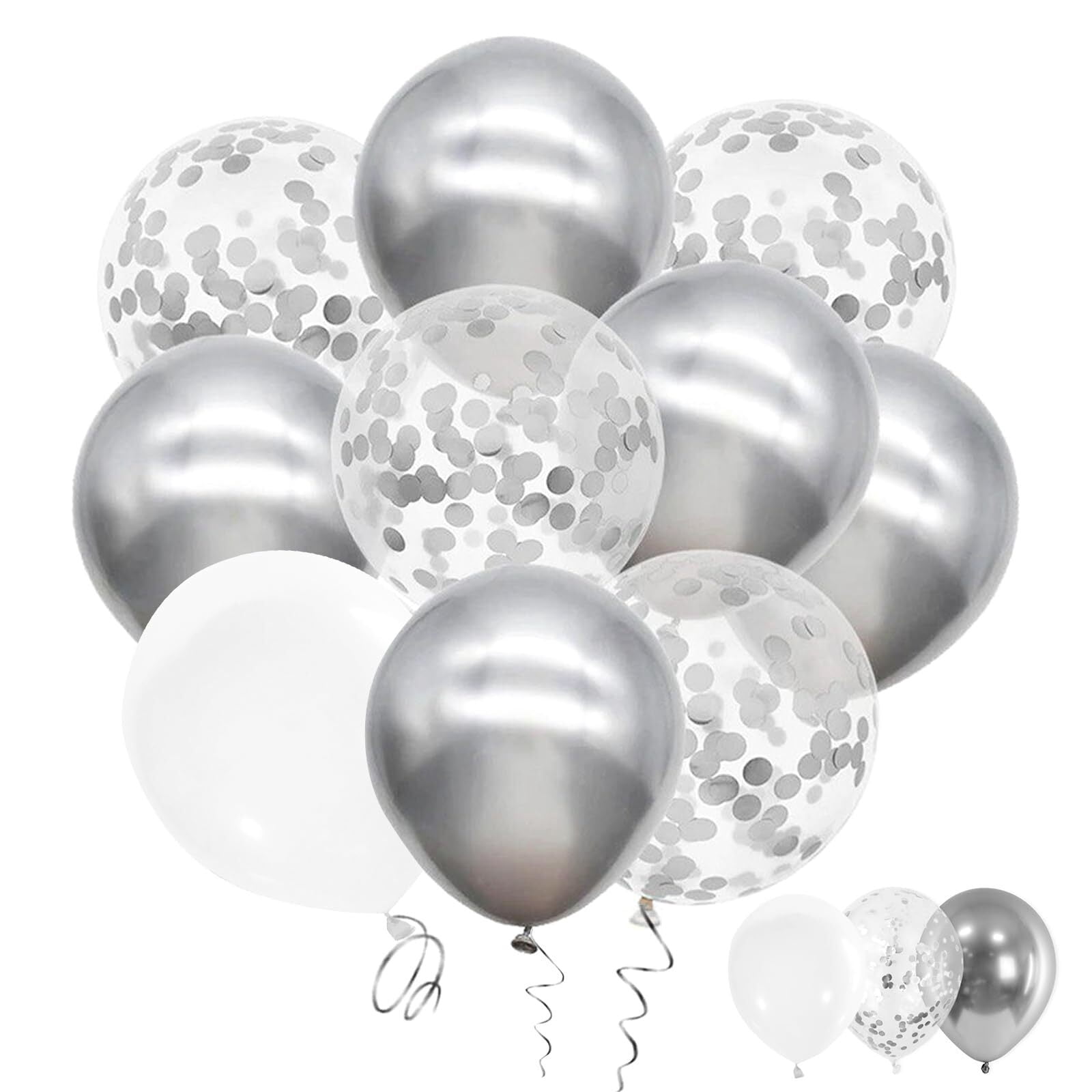62pcs Colorful Confetti Balloons Kit Blingbling balloon-12 Inches ...
