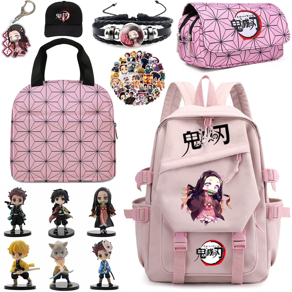 62pcs Demon Slayer Agatsuma Zenitsu School Backpack kits - Walmart.com