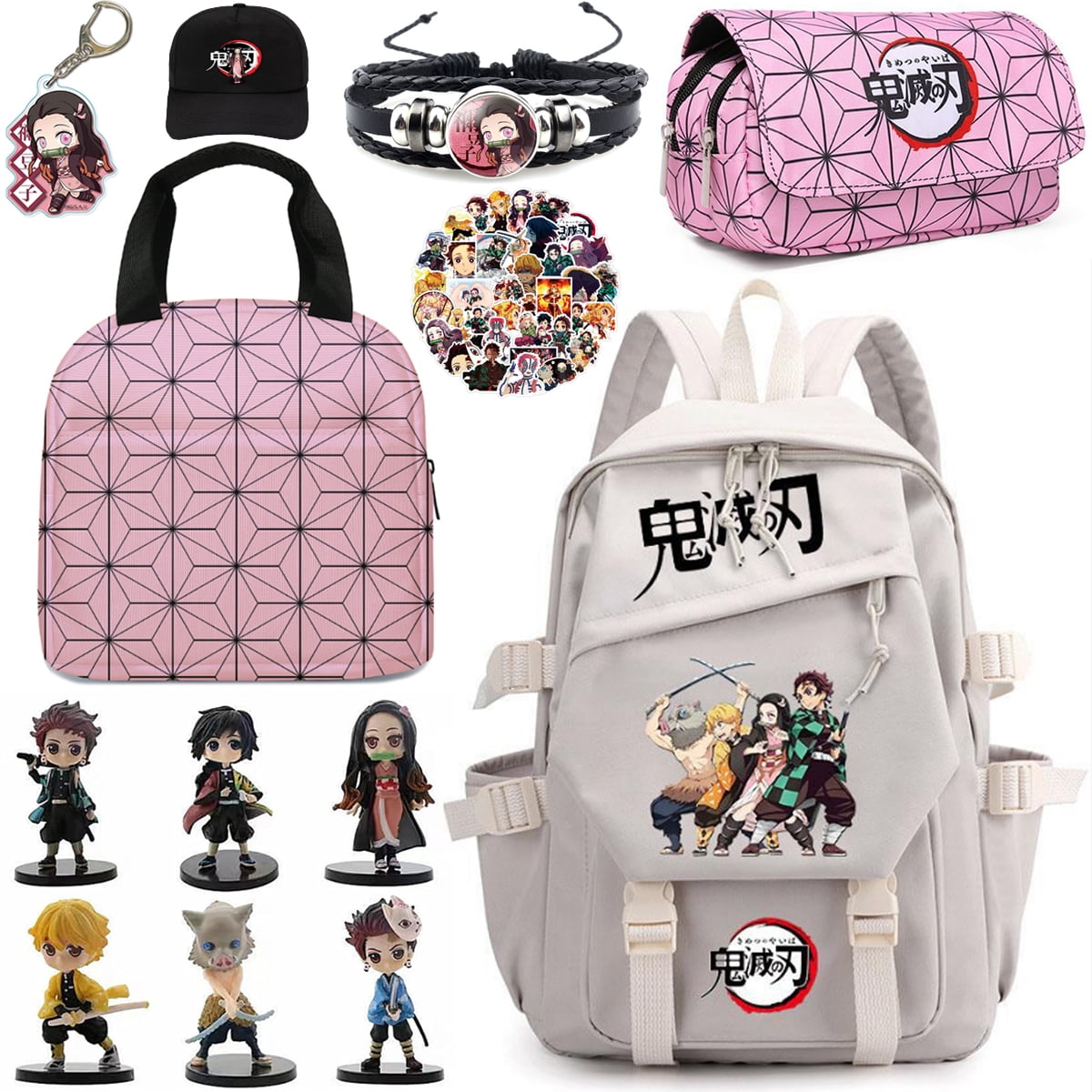 62pcs Demon Slayer Agatsuma Zenitsu School Backpack kits - Walmart.com