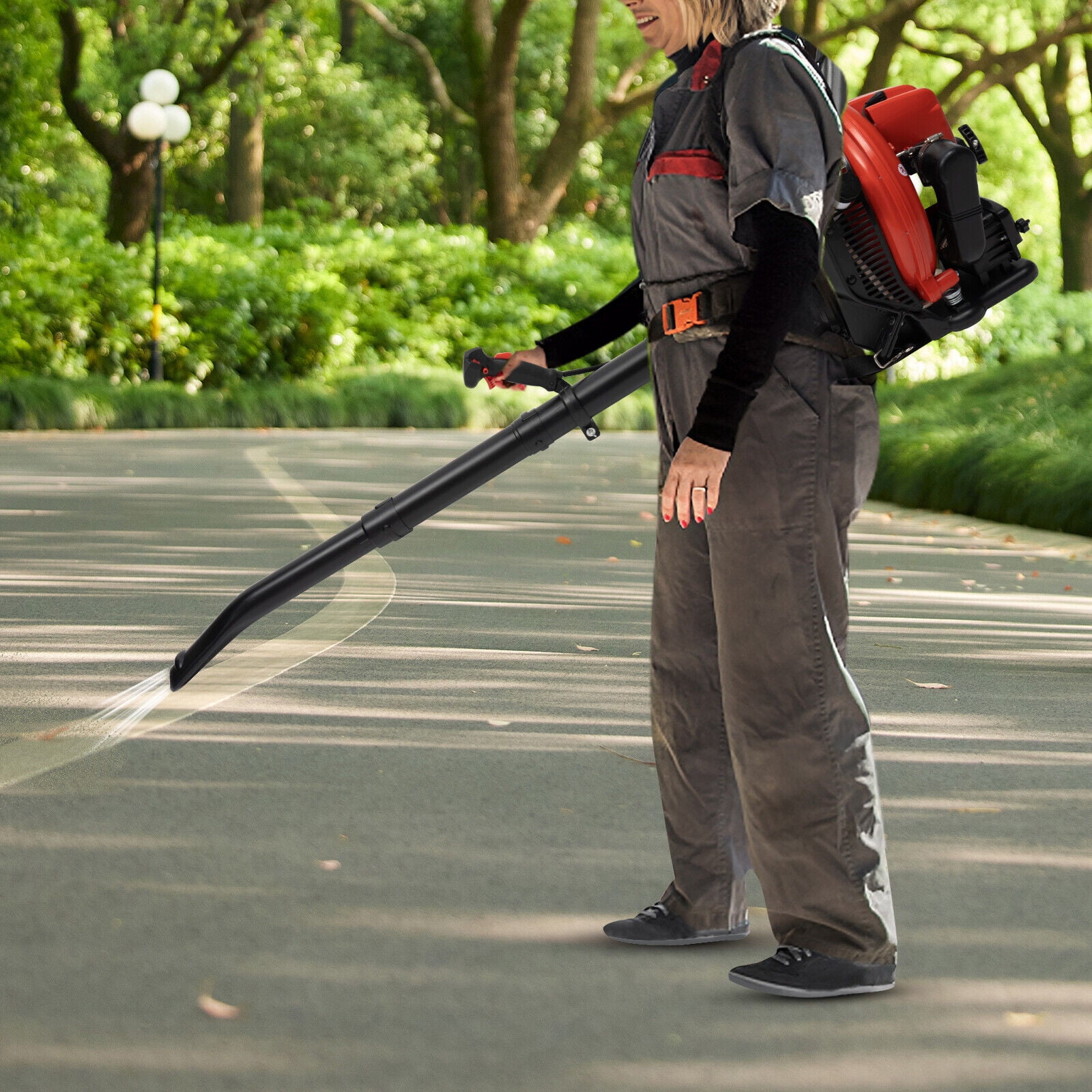 63.3CC Gas 2-Stroke Leaf Blower Backpack Gas-powered Backpack Blower ...