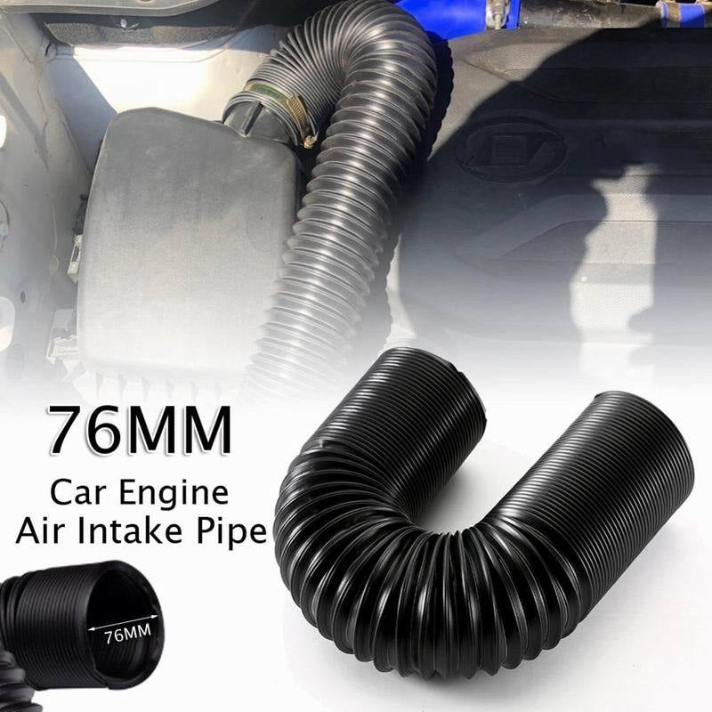 63/76mm Car Engine Flexible Air Hose 1M Car Air Filter Intake Cold Air ...