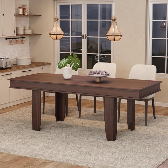 63-86.6 in Extendable Dining Room Table for 6-10, Farmhouse Kitchen ...