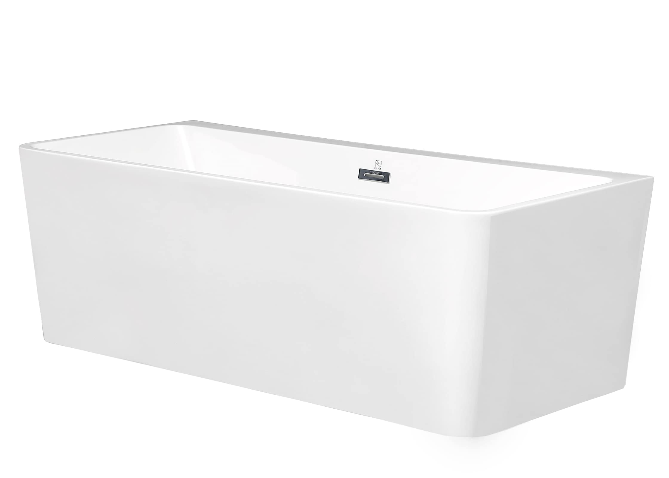 63" Acrylic Freestanding Bathtub, Contemporary Stand Alone Soaking Tub ...