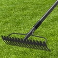 63'' Bow Rake ，17 Tines Metal Head Rakes with Stainless Steel Handle ...
