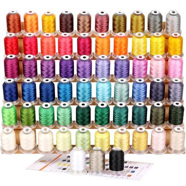 New brothread 60 Brother Colors Embroidery Machine Thread Kit with 500m ...
