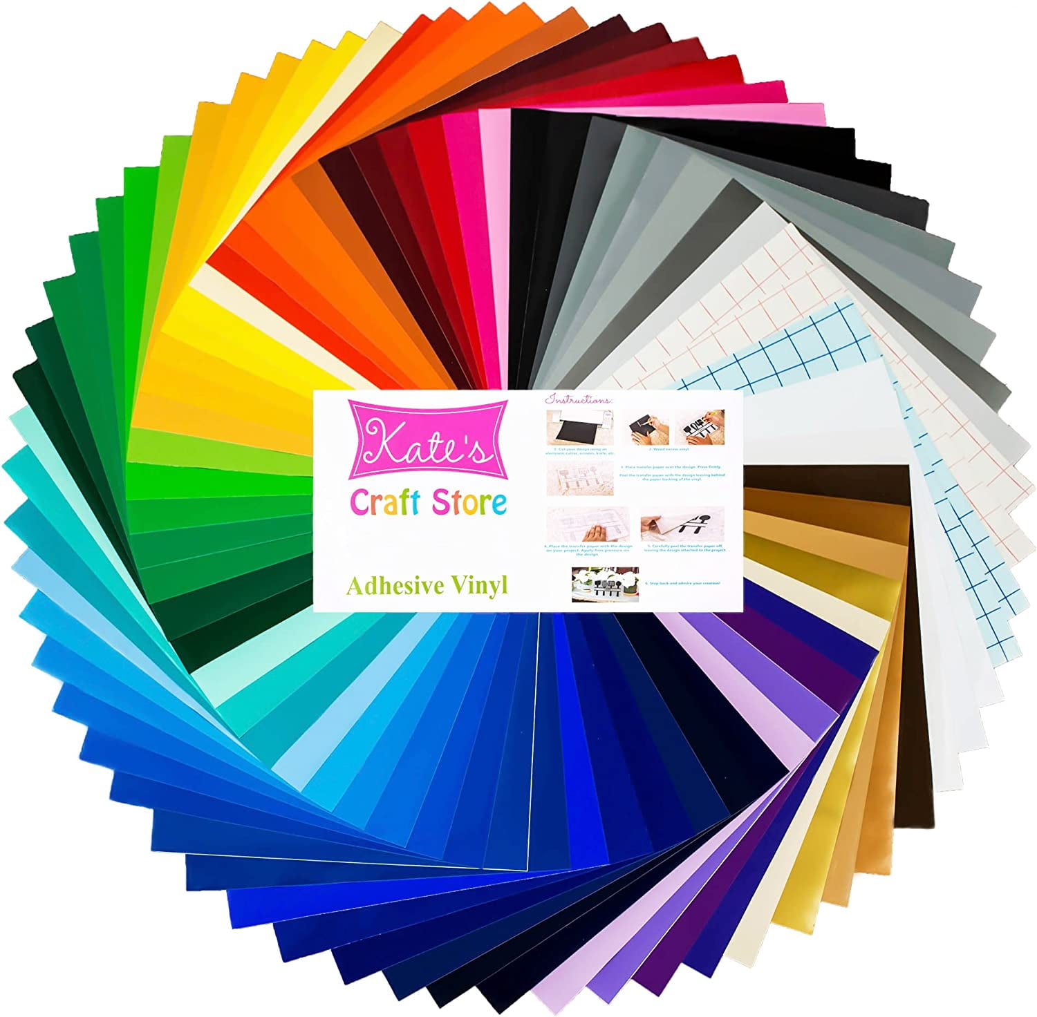 63 Colors Oracal 651 Permanent Outdoor Adhesive Vinyl Sampler Pack ...