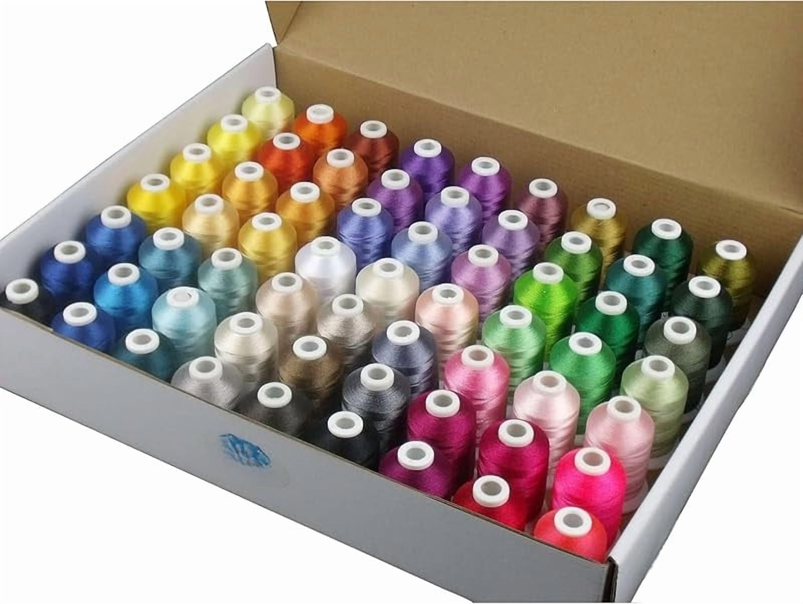 63 Colors Polyester Compatible with Brother Embroidery Machine Thread ...