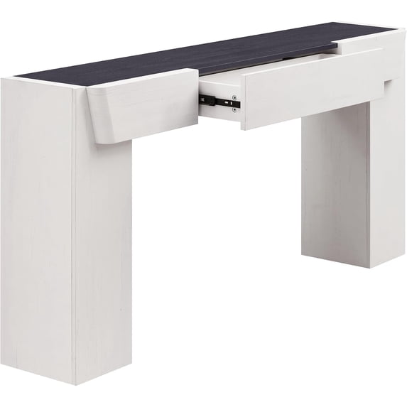 63" Console Table, Modern Entryway Table with Large Storage Drawer & 2 ...