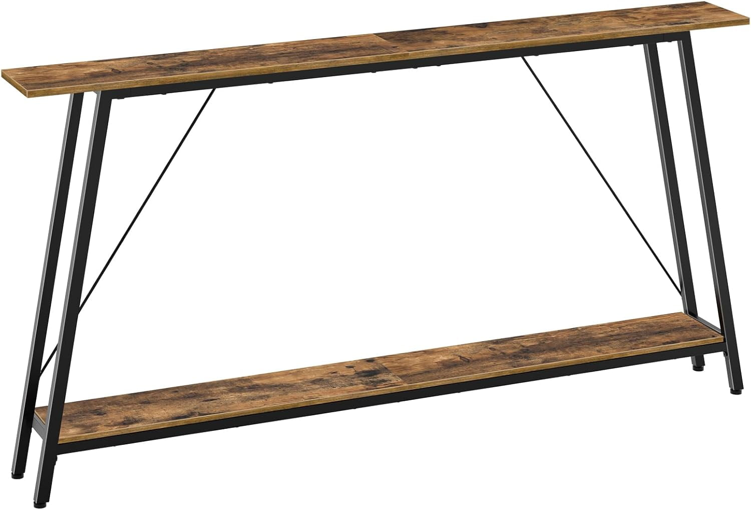 63" Console Table, Narrow Long Entryway Table, Industrial Skinny Sofa ...