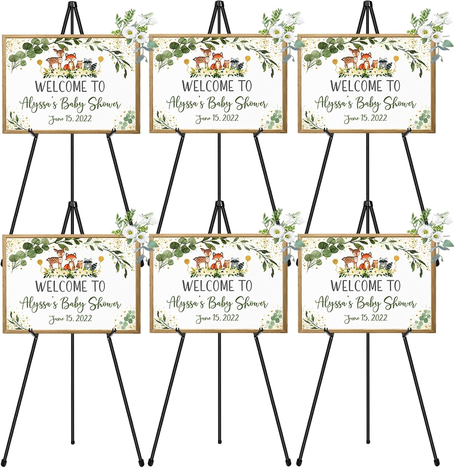 63" Display Easel Stand - 6Packs Art Easels for Wedding Sign Poster ...