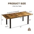63" Extendable Dining Table for 4-6 | Square Wooden Dining Table with ...