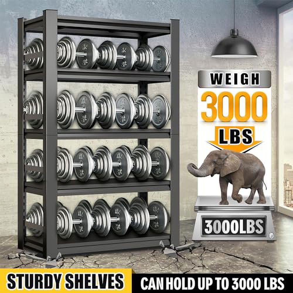 63" H|32" W All-Metal Garage Shelving Unit and Storage-Easy Assembly ...