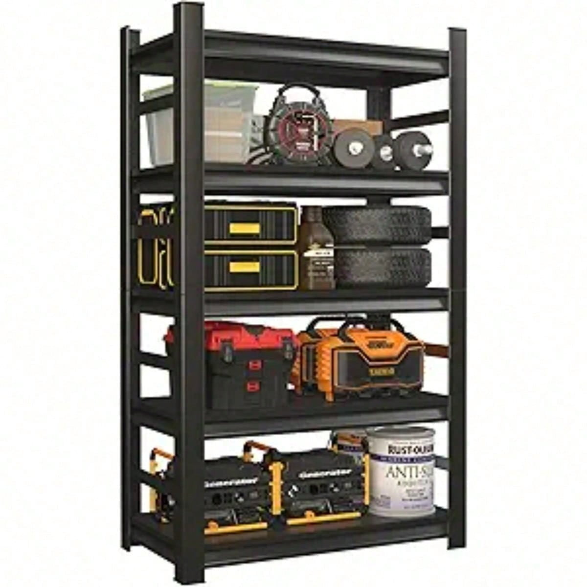 63" H Garage Shelving,1500LBS Heavy Duty Garage Storage Shelves ...