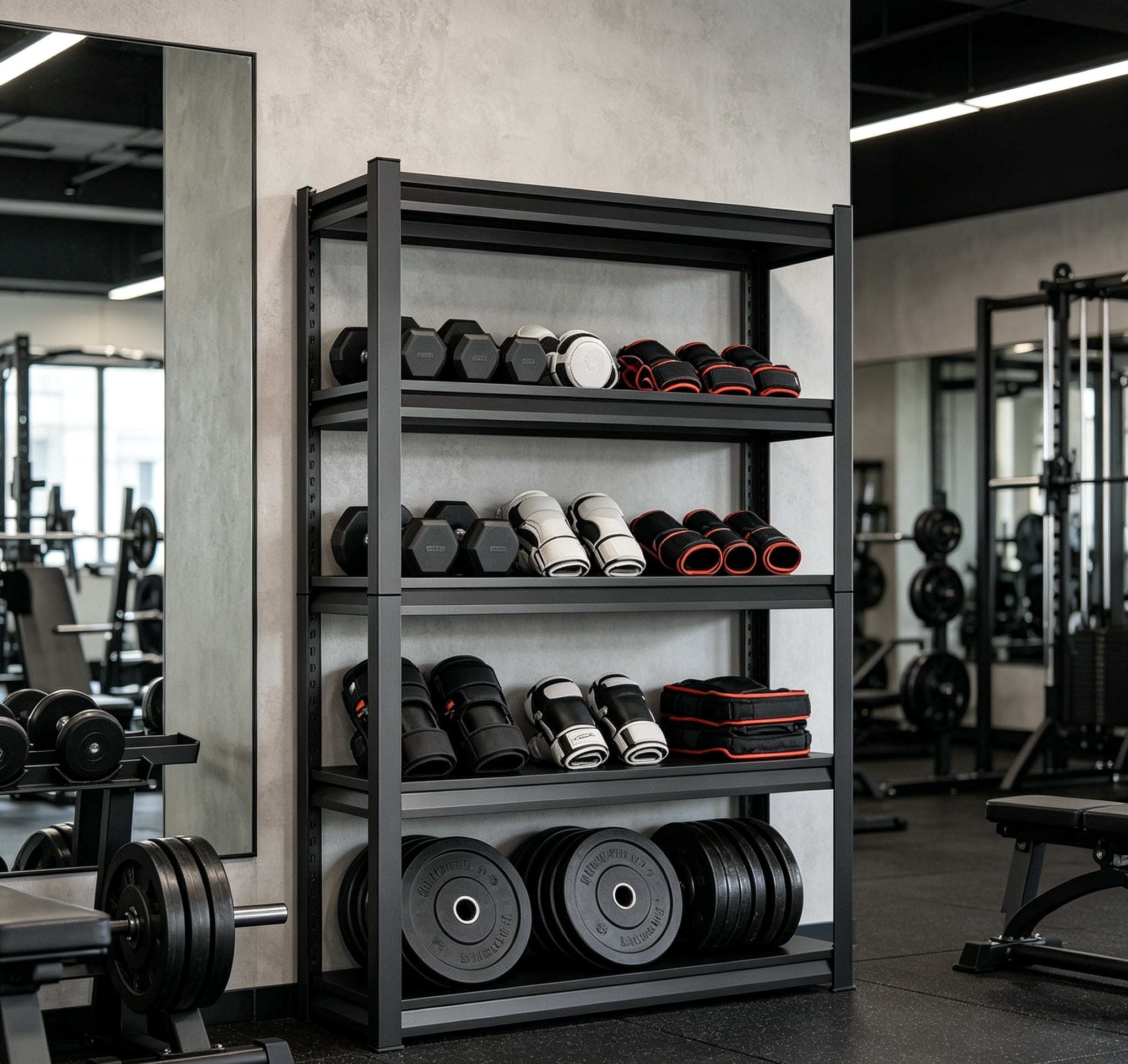 63"H Garage Shelving Heavy Duty, 2800 lbs Storage Shelves, 5-Tier ...