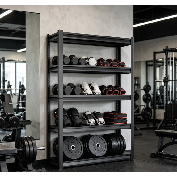 63"H Garage Shelving Heavy Duty, 2800 lbs Storage Shelves, 5-Tier ...