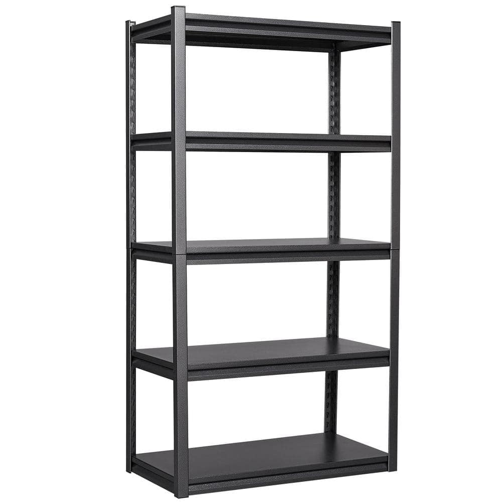 63" H x 34" W x 18" D Garage Shelving, 5 Tier Metal Garage Storage ...