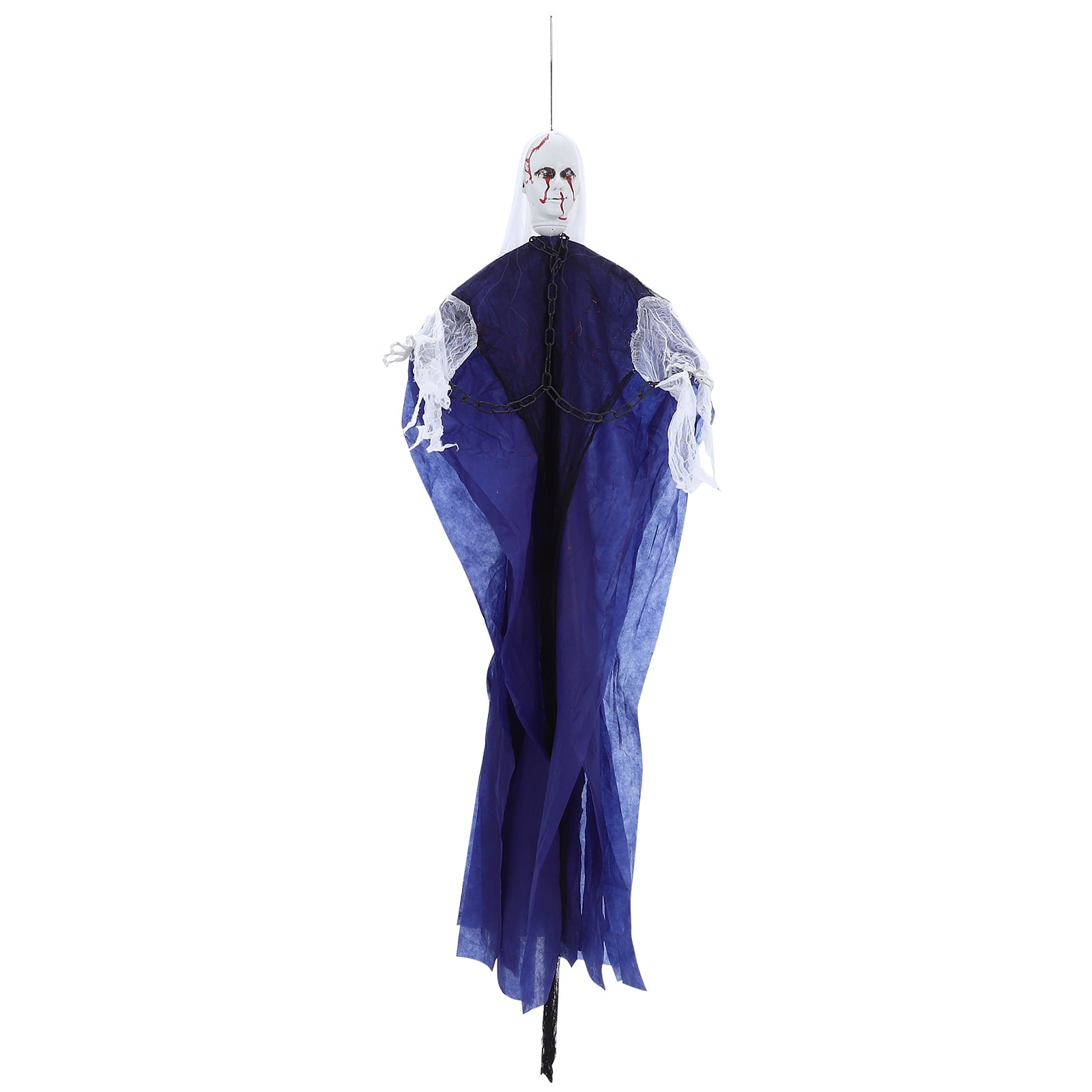 Hemoton Spooky White Haired Blood Faced Skeleton Decor for Indoor and ...