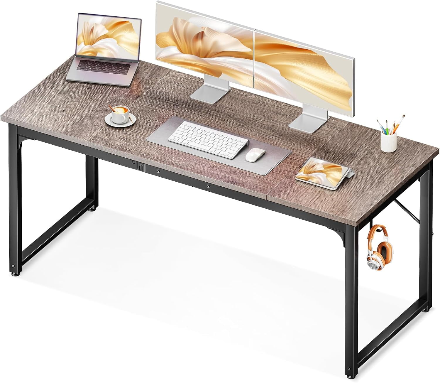 63 Inch Computer Desk, Modern Simple Style Desk for Home Office, Study ...