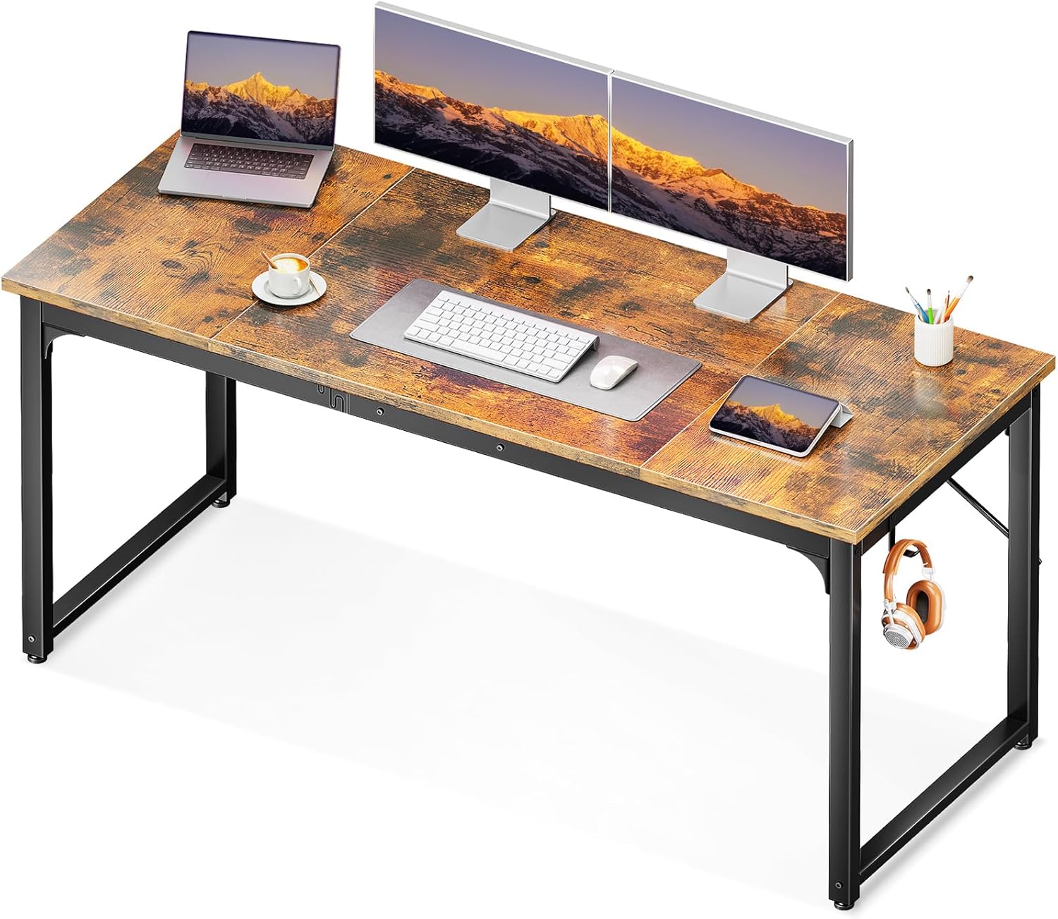 63 Inch Computer Desk, Modern Simple Style Desk for Home Office, Study ...