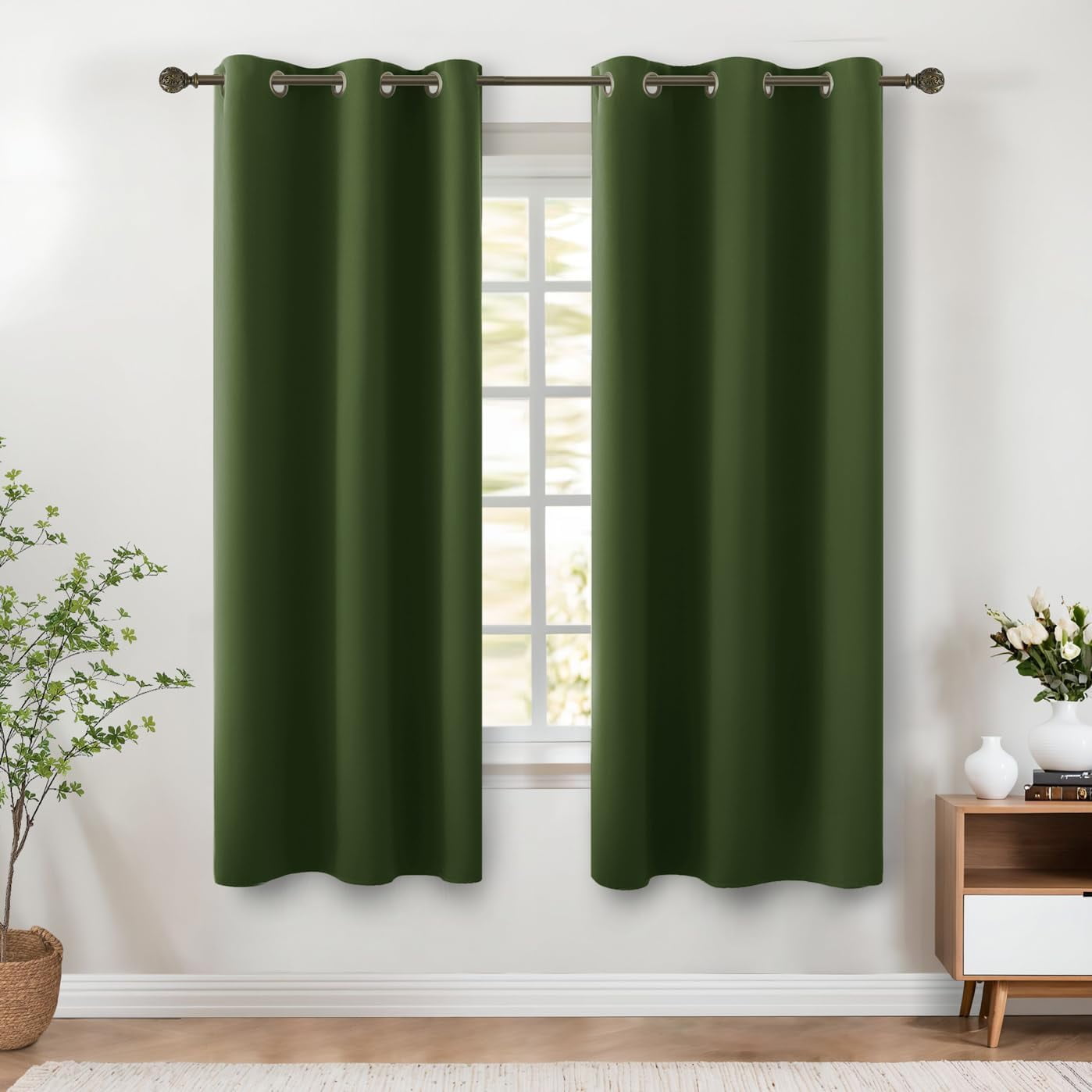 63 Inch Curtains 2 Panel Set,Blackout Elegant Modern Curtains for ...
