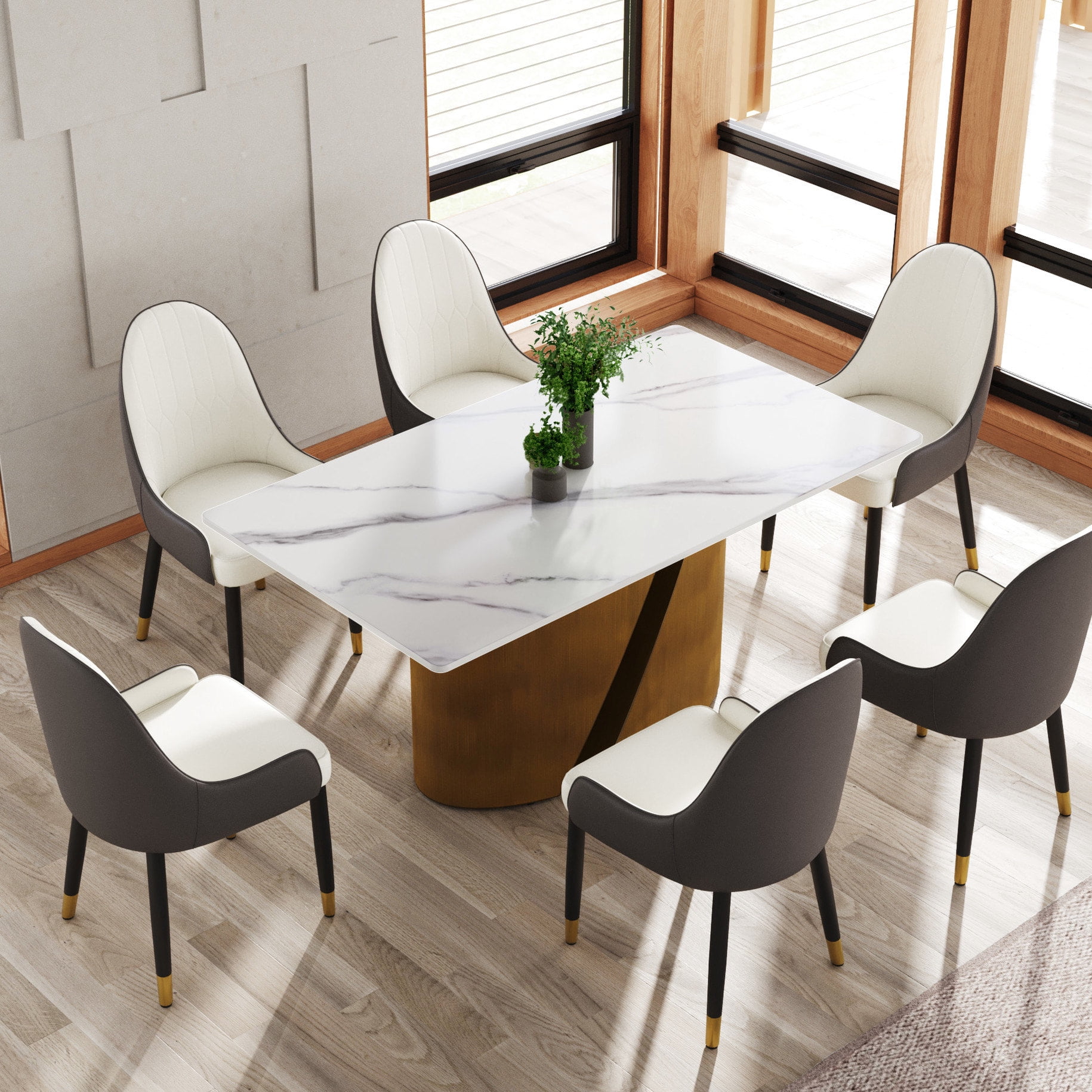 63 - Inch Dining Table | Fits 6 - 8 People Comfortably | Sintered Stone ...