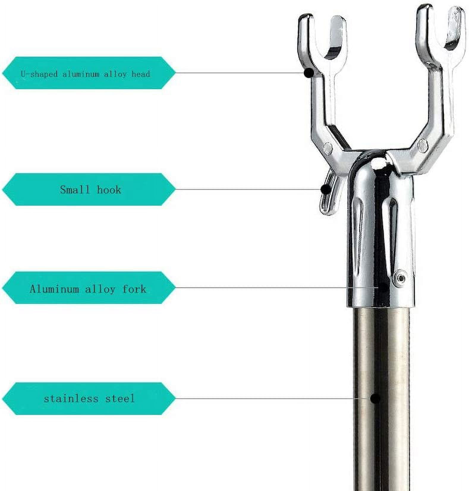 63 Inch Long Reach Stick for Hanging Clothes Closet Poles for Reaching ...