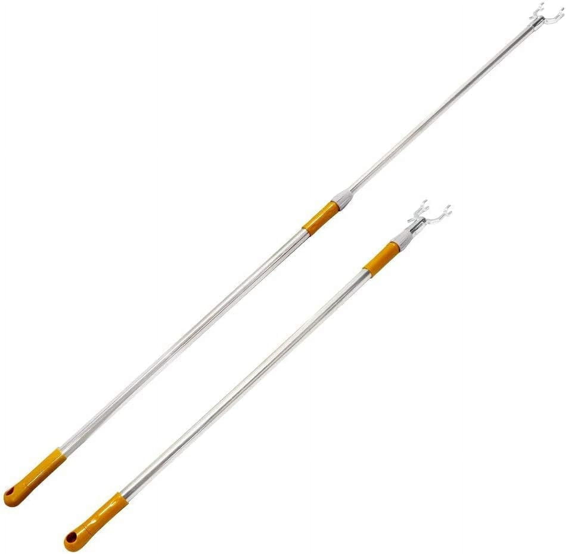 63 Inch Long Reach Stick for Hanging Clothes Closet Poles for Reaching ...