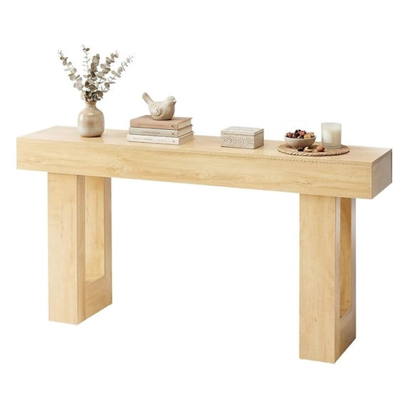 63-Inch Narrow Console Table, Sturdy Wooden Entryway Table with 5.9 ...