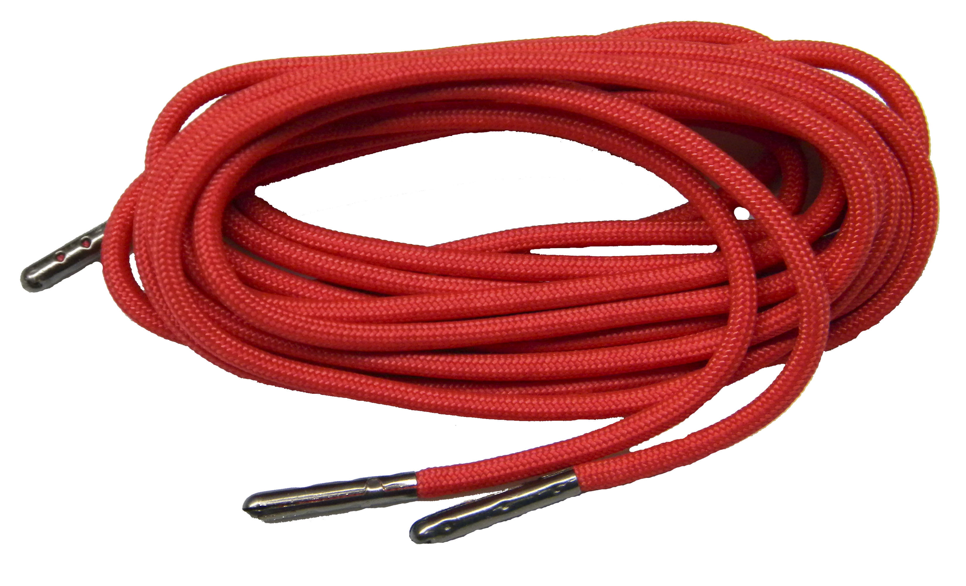 63 Inch, Red, 550 Nylon Paracord w/ Black Steel Tips - (2 Pair Pack ...