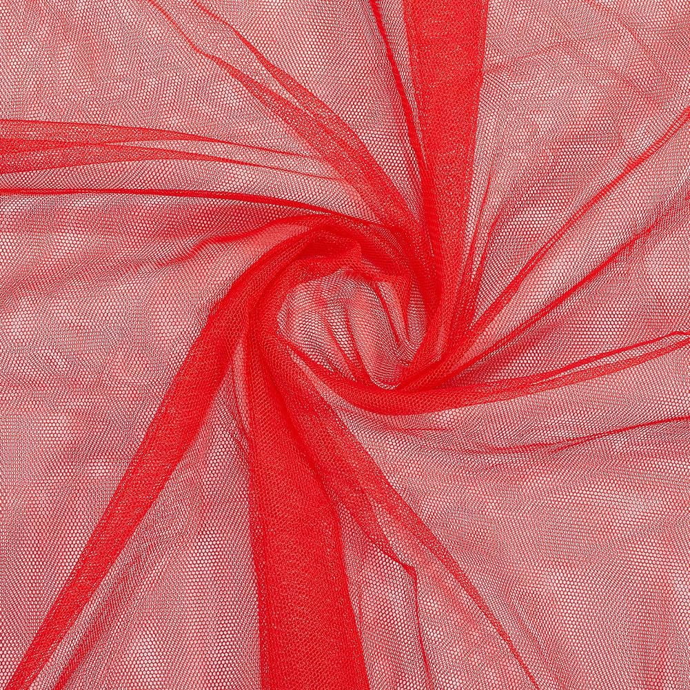 63 Inch Red Tulle Fabric Polyester Mesh Netting by The Yard Breathable ...