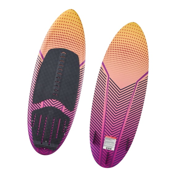 63-Inch Wakesurf Board with EPS Foam Core, EVA Non-Slip Pad, 3 Tail ...