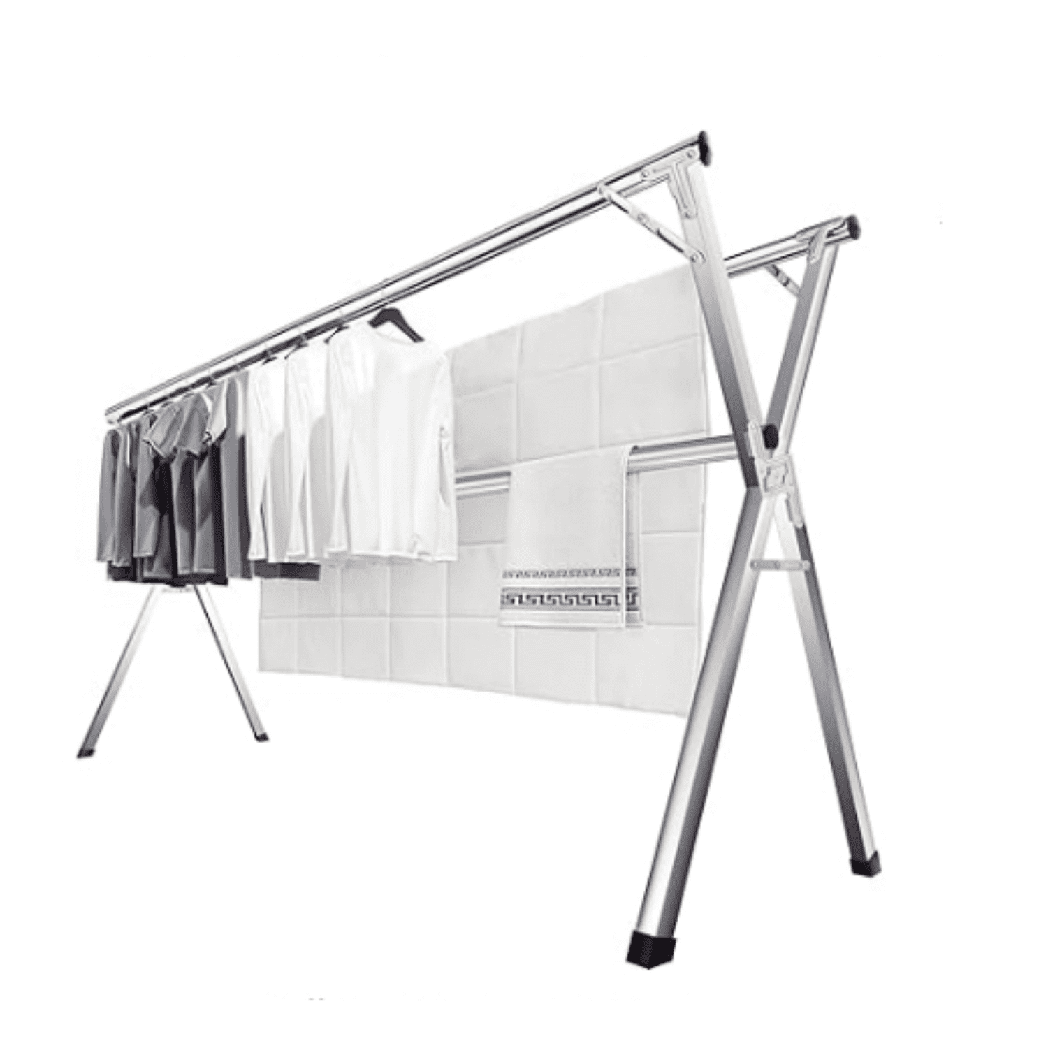 63 Inches Clothes Drying Rack, Drying Rack Clothing Folding Indoor ...