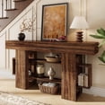63 Inches Entryway Table, Wooden Console Table with Storage, Narrow ...
