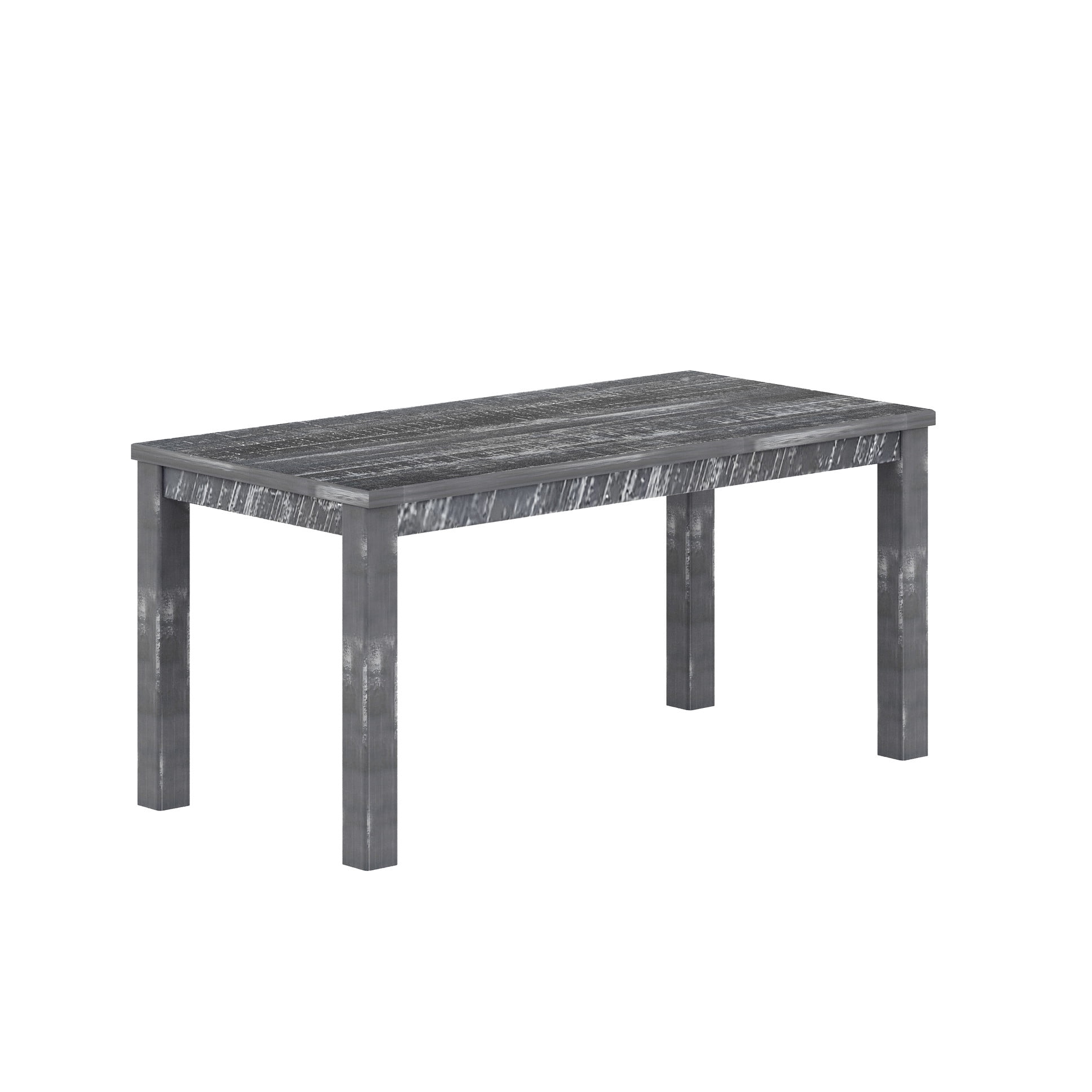 63 Inches Small Dining Table Gray, Solid Wood, Kitchen For 6 6, Gray ...