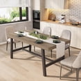 63" Industrial Dining Table for 4-6, Rectangle Kitchen Table with ...