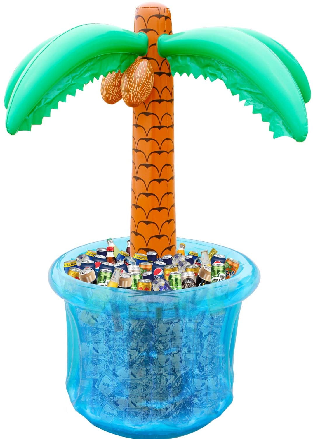 63'' Inflatable Palm Tree Cooler, Tropical Luau Party Decorations ...