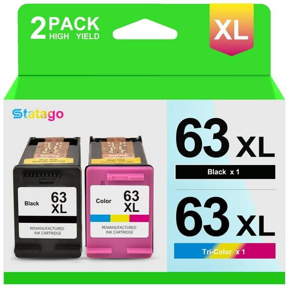 63 Ink Cartridge for HP 63 63xl Ink Cartridges - Black and Color (Tri ...